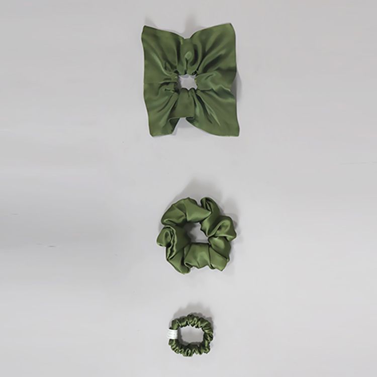 Classic Silk Square Scrunchies Sets (3pcs)