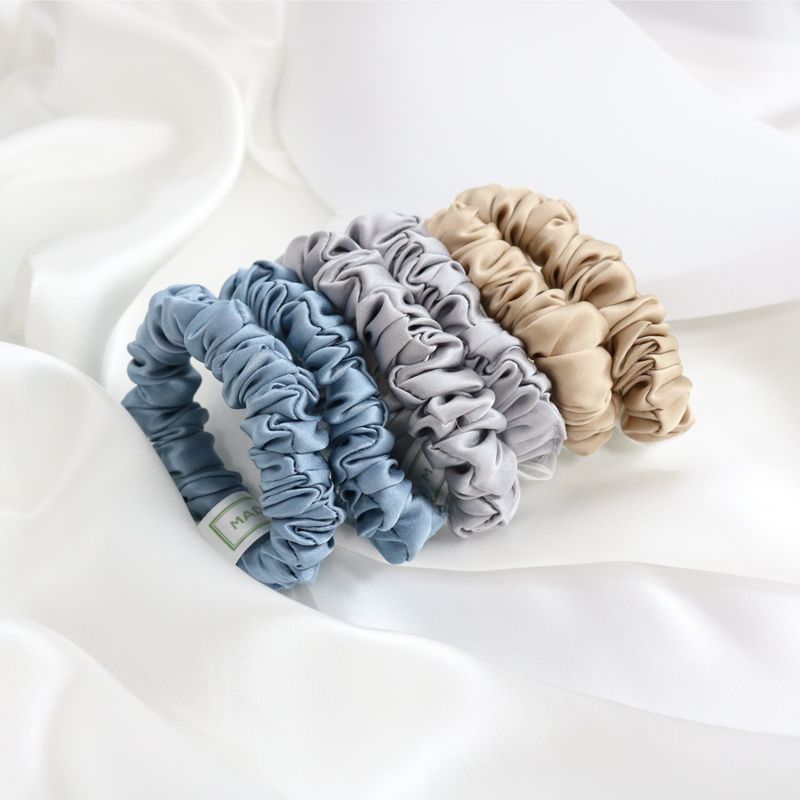 Classic Silk Small Scrunchies Sets (6pcs)
