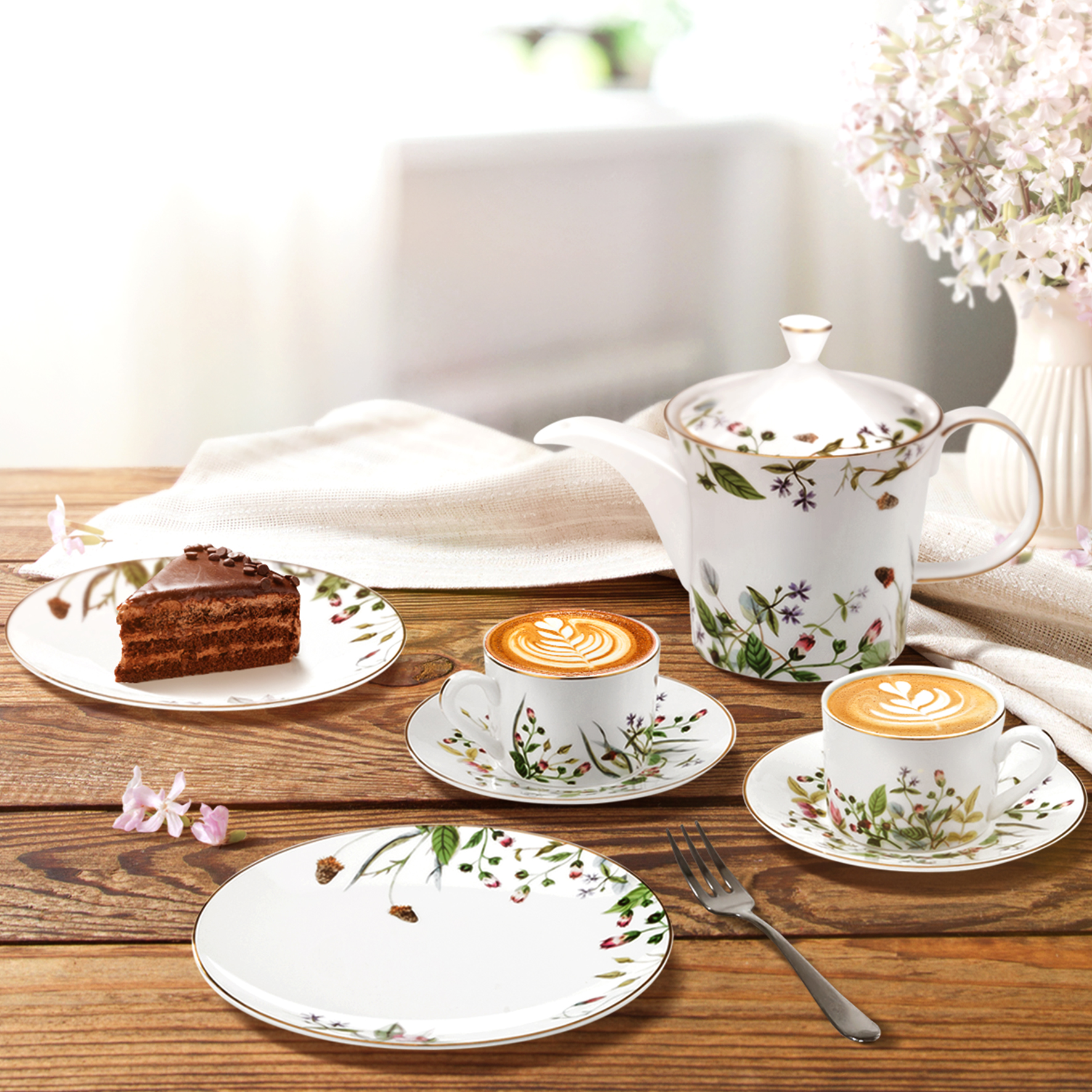 Double afternoon tea tea set