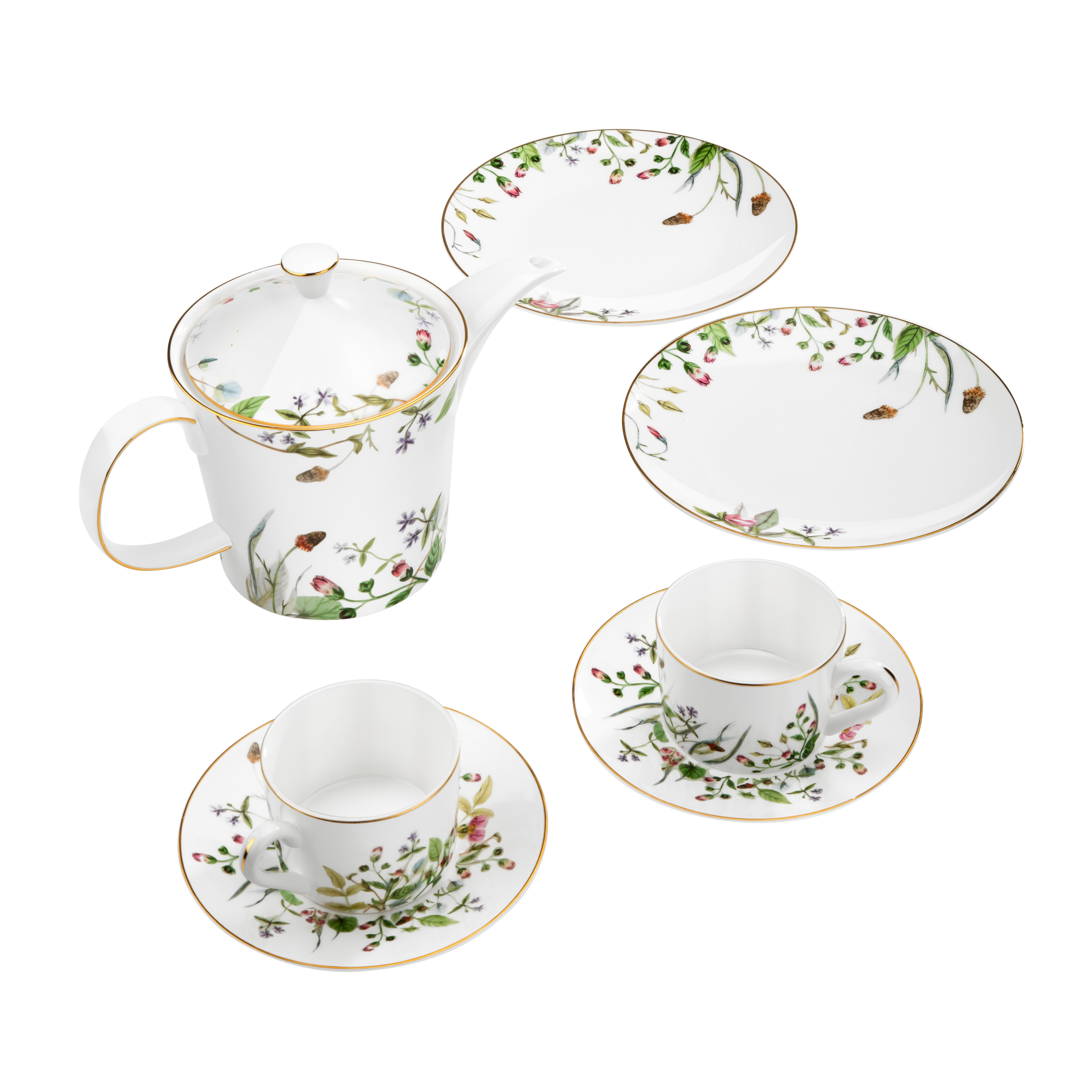 Double afternoon tea tea set