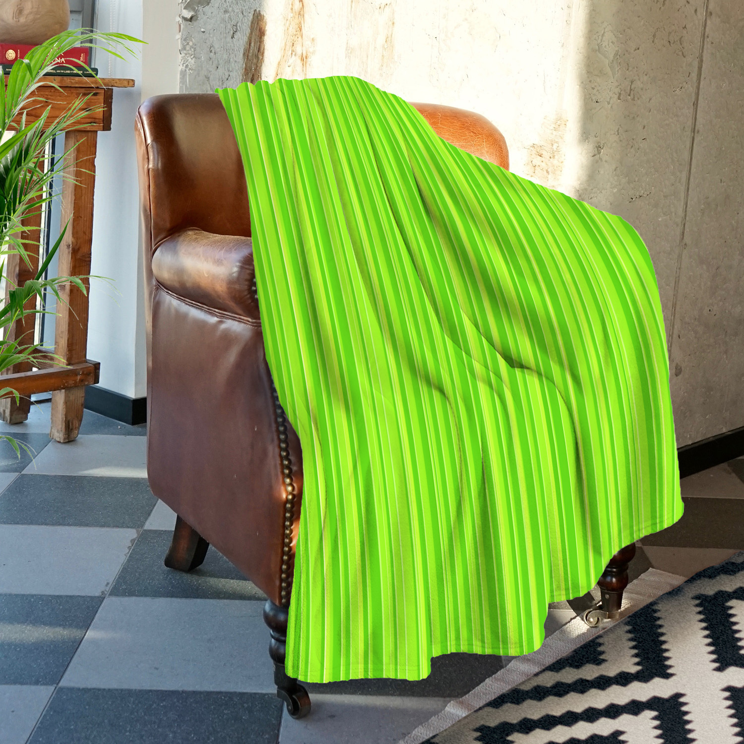 Batmerry Abstract Green Throw Blanket for Couch Sofa Bed,Lime Green ...
